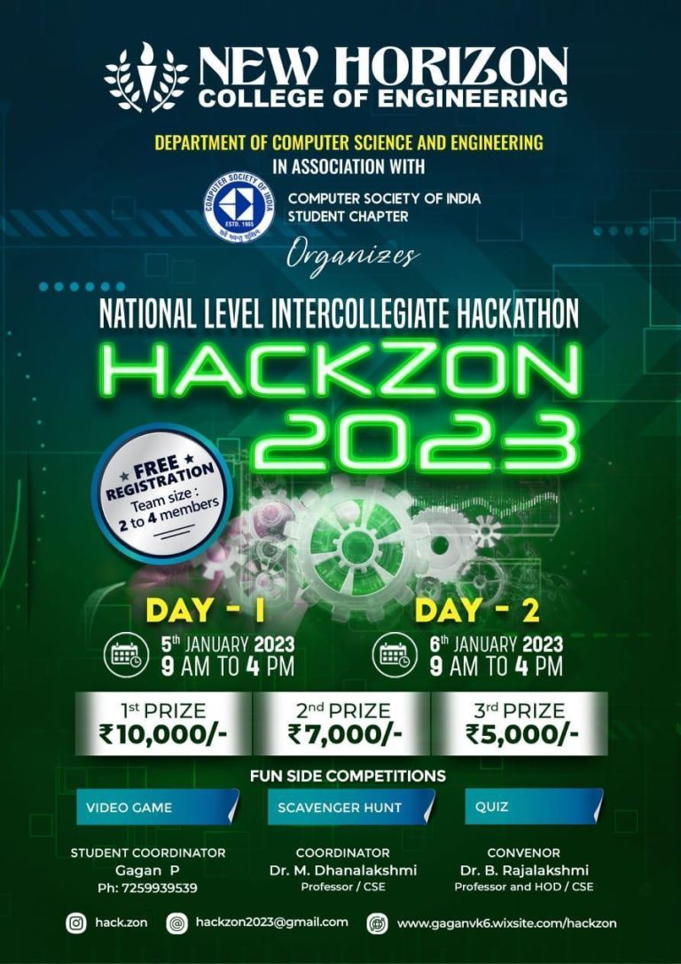 Hackzon 2023 - Coding Hackathon | New Horizon College of Engineering