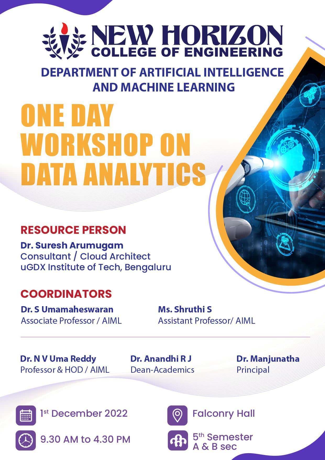 Workshop on Data Analytics: Techniques and Applications - NHCE