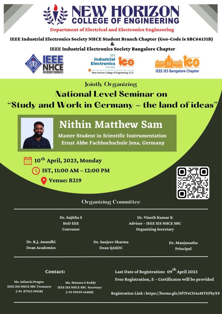 Study & Work in Germany | National Seminar | NHCE