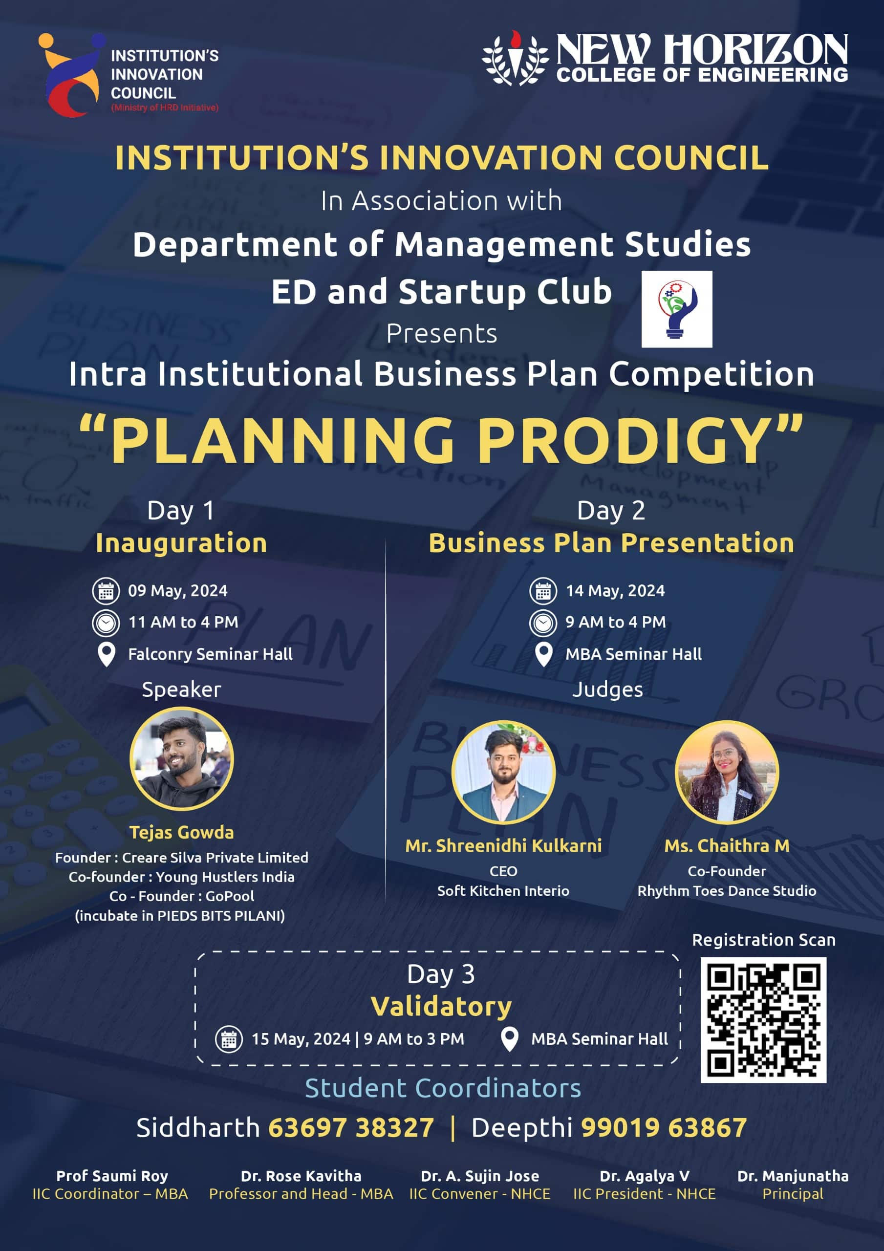 Business Plan Competition – NHCE Intra-Institutional