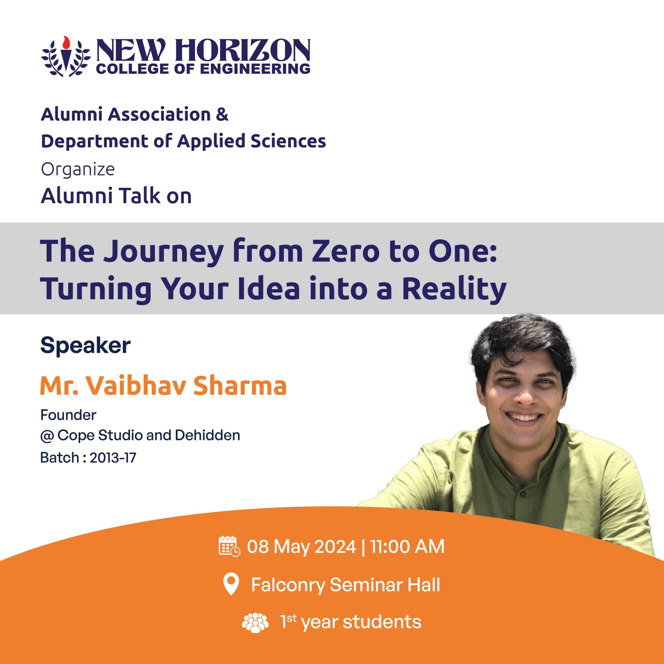 Alumni Talk-Turning Your Idea into Reality