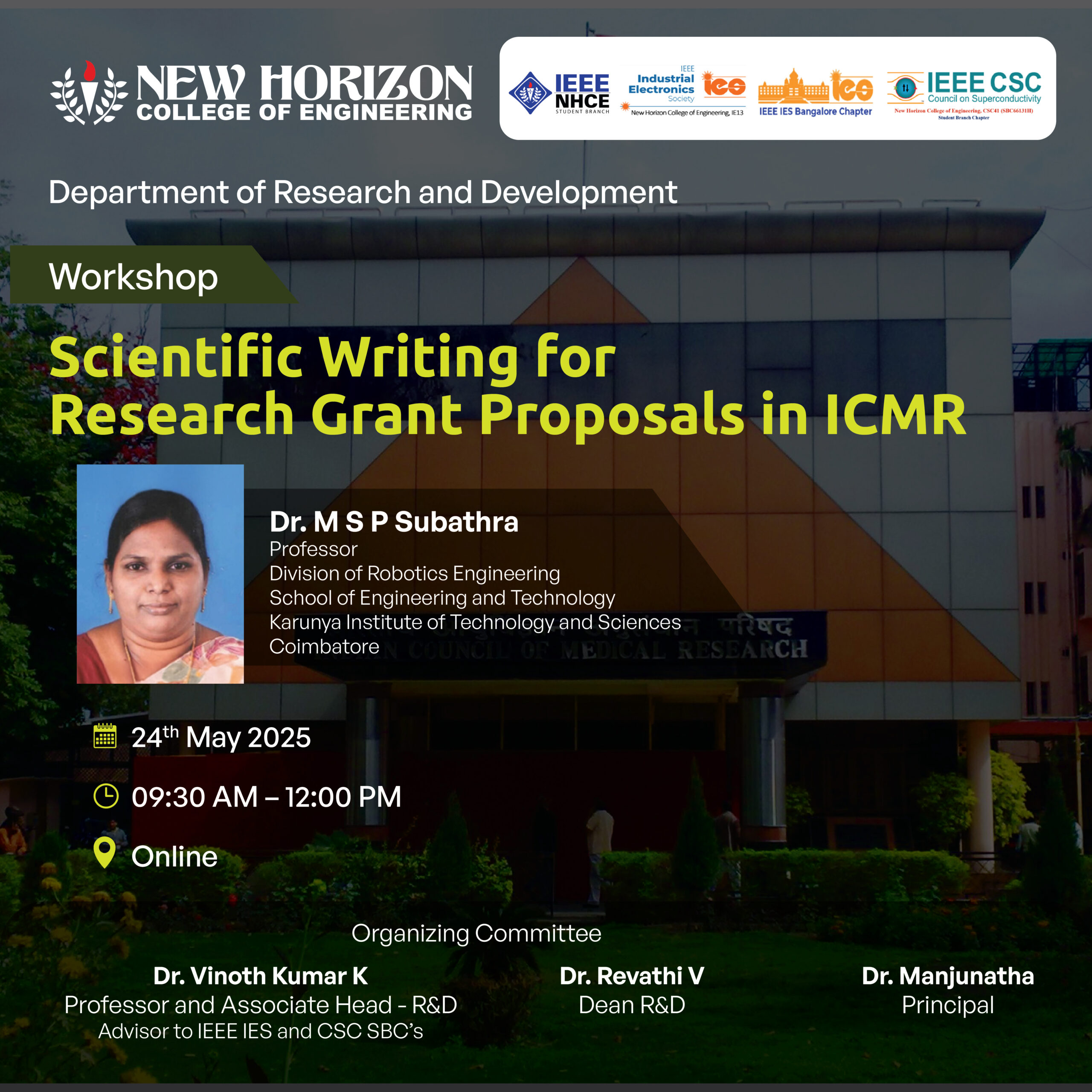 Scientific Writing for Research Grant Proposals in ICMR