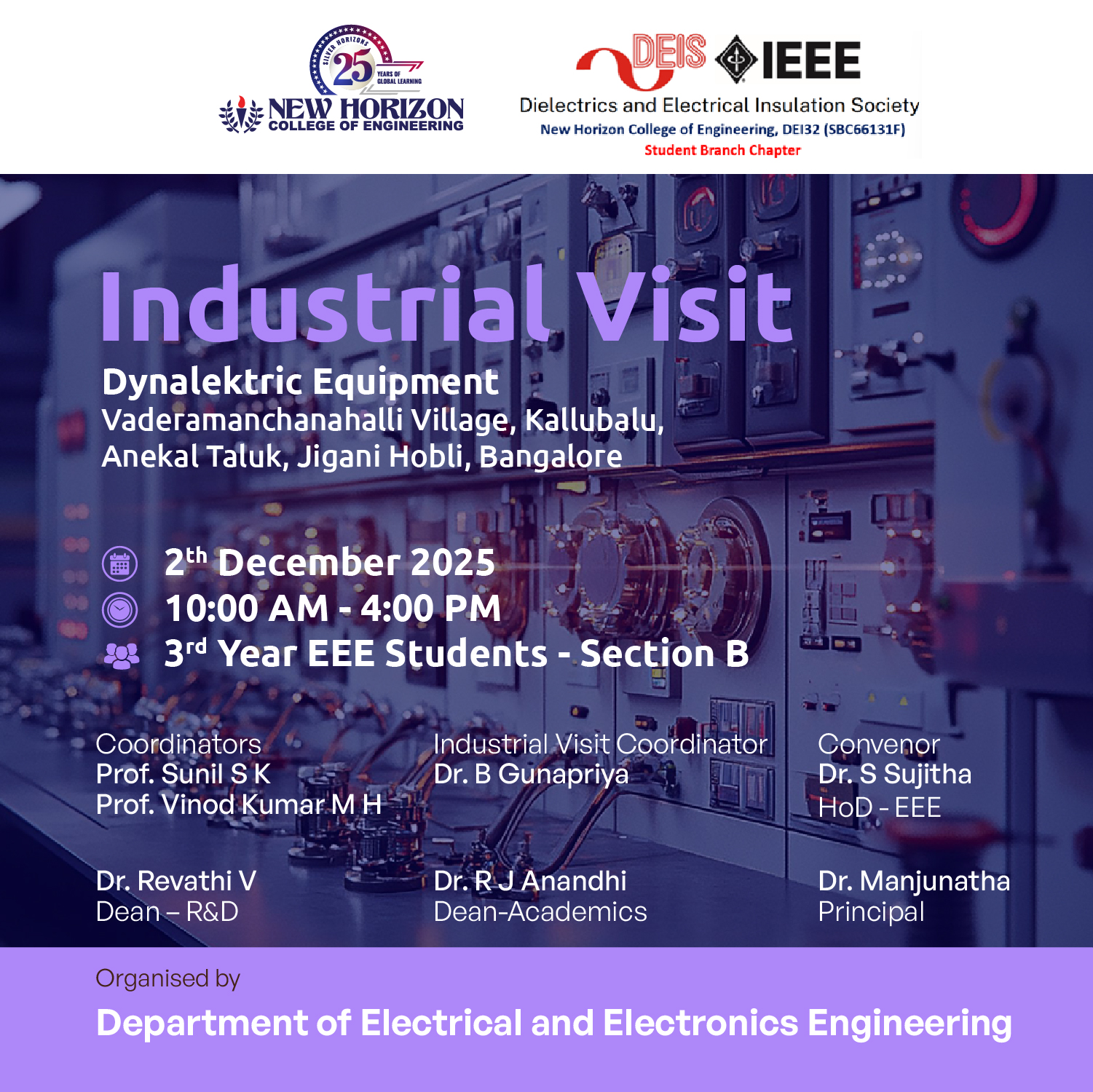 Industrial Visit to Dynalektric Equipment – EEE III Year (Sec B)
